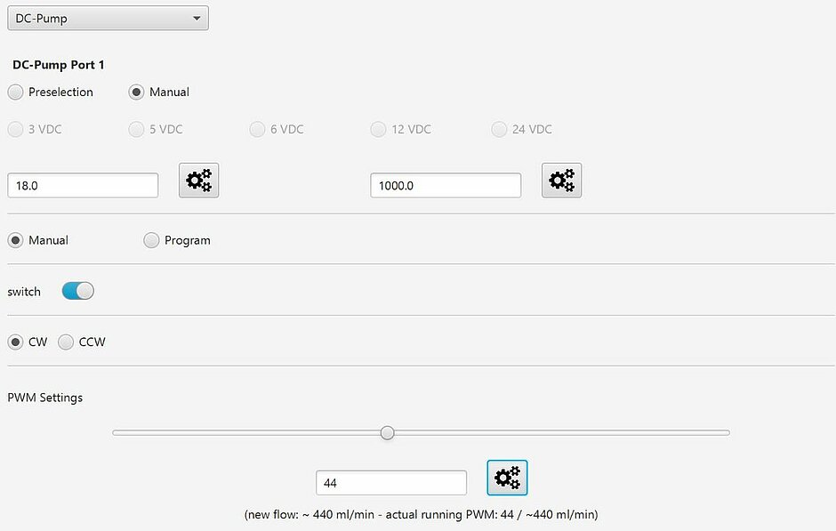 Controller for DC pumps & valves up to 24 VDC - Network your Fluidics - BMT