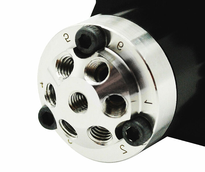 6-Position 7-Port selection rotary valve with 0.4mm channel diameter ...